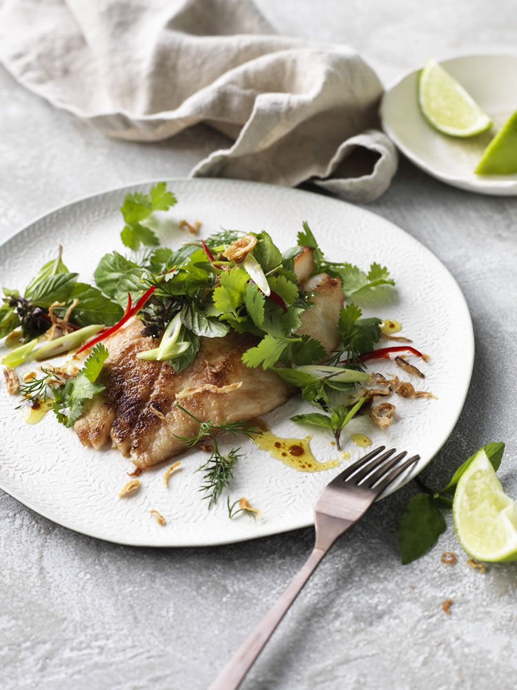 Quick Pan-Fried Fish with a Fresh Herb Salad - Chang's Authentic Asian ...