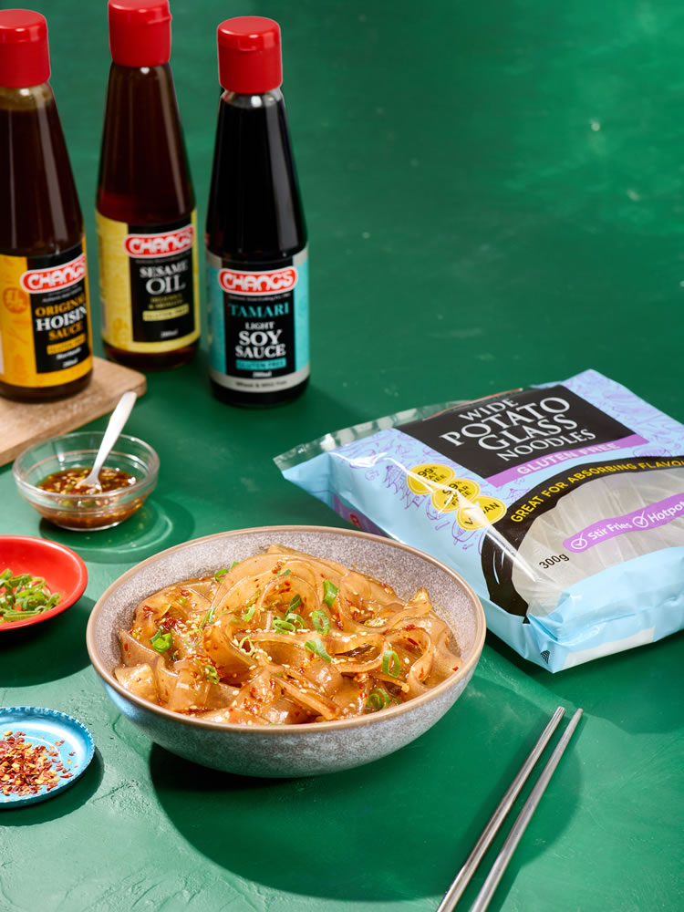 Wide Potato Glass Noodles with Garlic Chilli Oil - Chang's Authentic ...